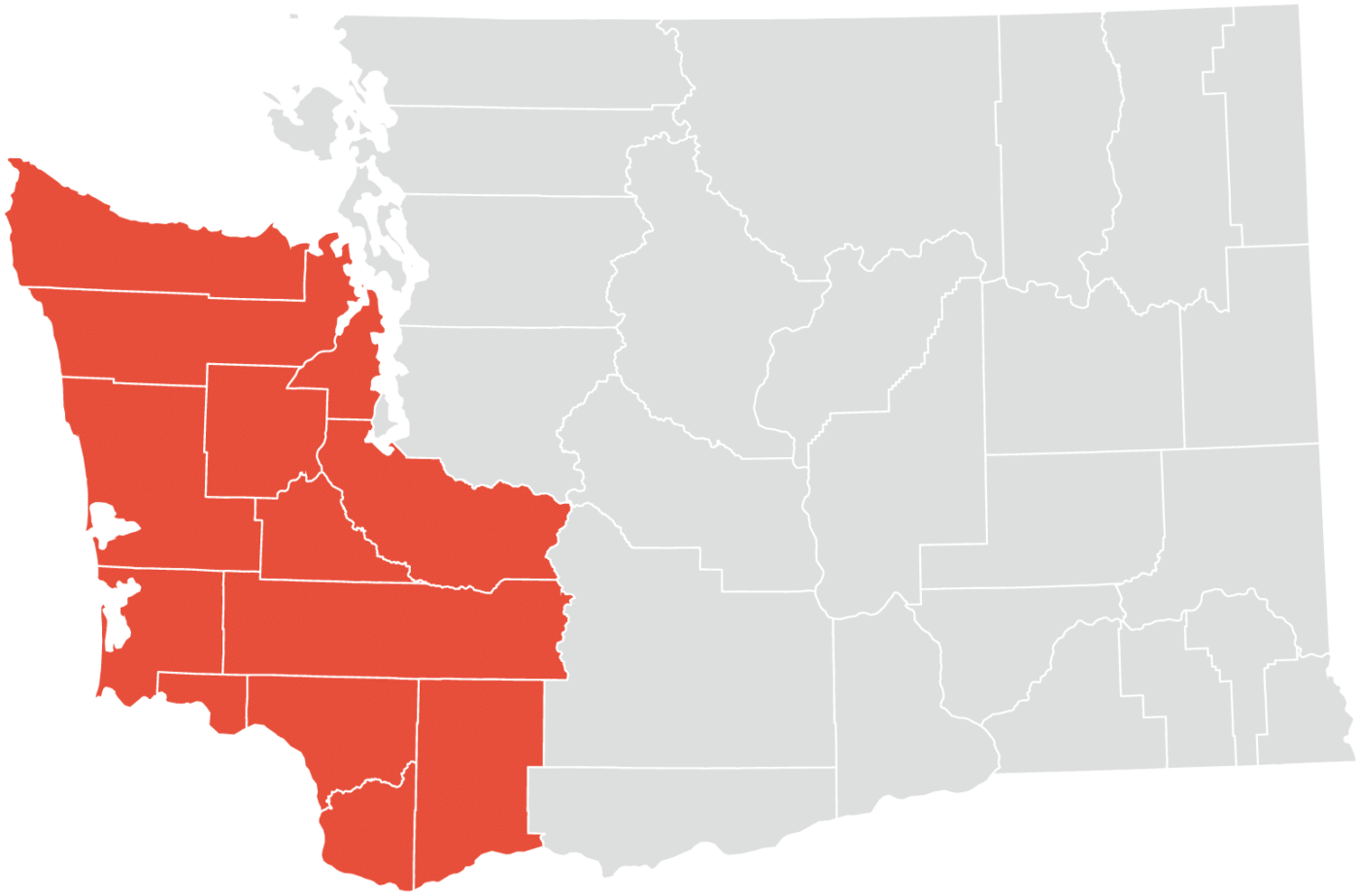 County Map Sw | Catholic Community Services of Western Washington